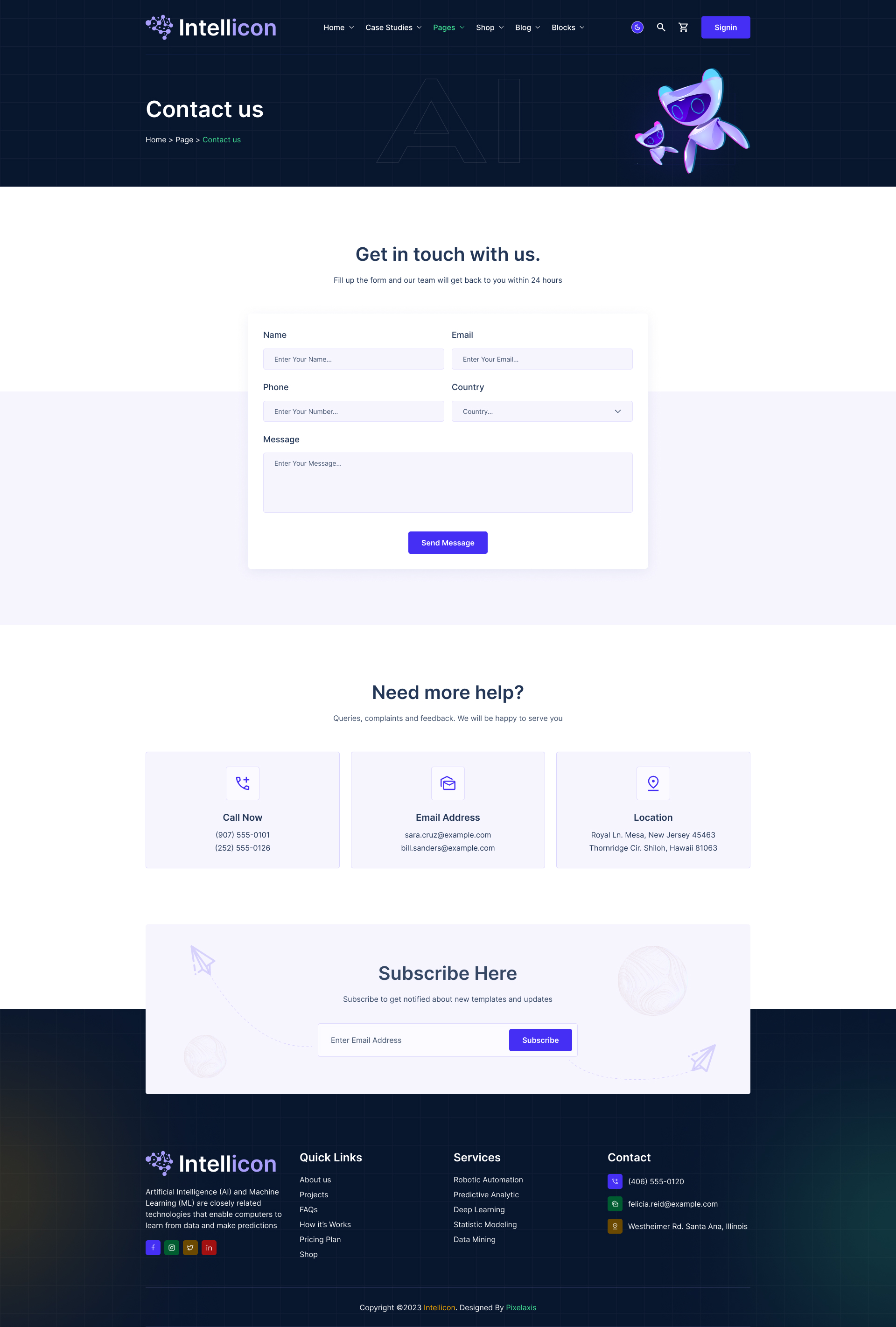 Intellicon - AI & Machine Learning Figma Template by pixelaxis | ThemeForest